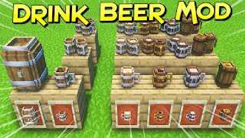 Drink Beer 1.16.5, 1.17 скачать мод для Майнкрафт - CubixWorld.net